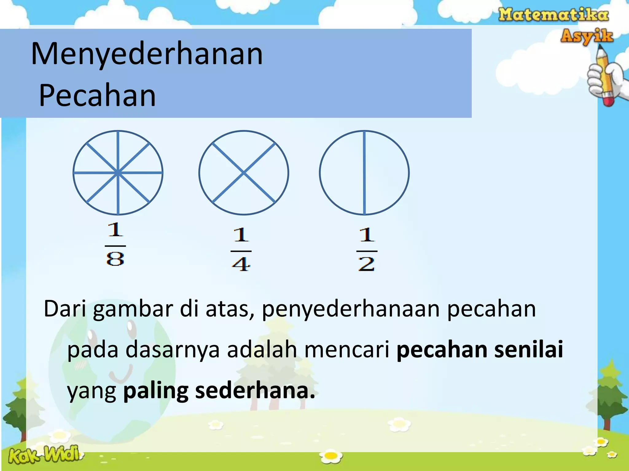 Menyederhanakan pecahan dan Mengurutkan pecahan | PPTX