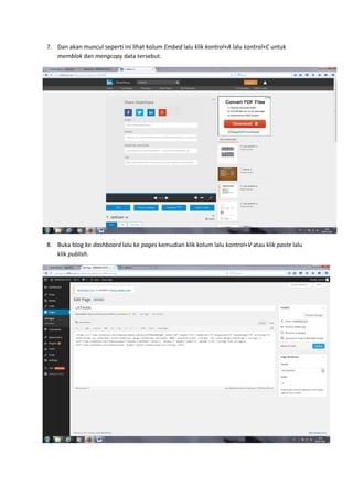Menyisipkan file dari slideshere ke blog | PDF