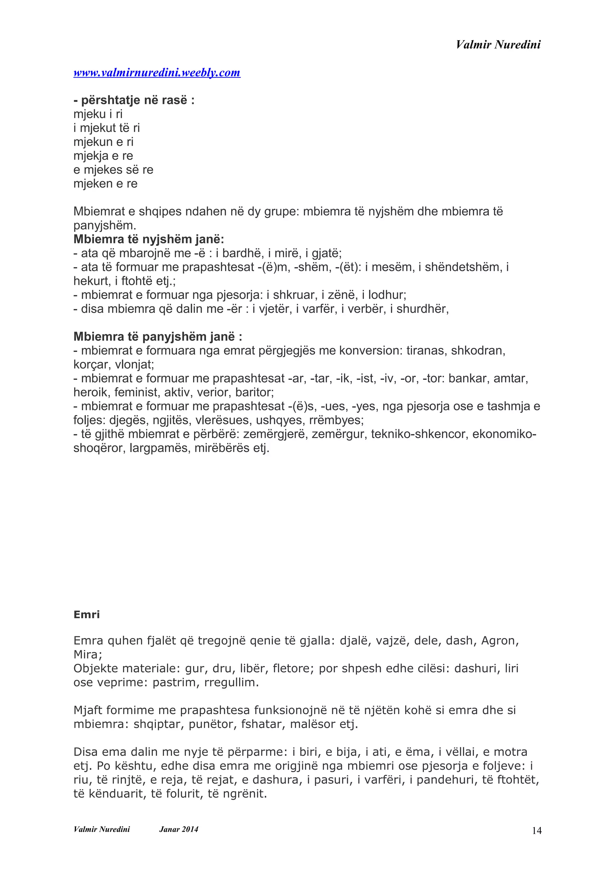 Menyrat dhe kohet e fojes si dhe zhgjedhimi i tyre ne veta | DOC