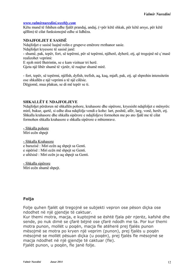 Menyrat dhe kohet e fojes si dhe zhgjedhimi i tyre ne veta | DOC