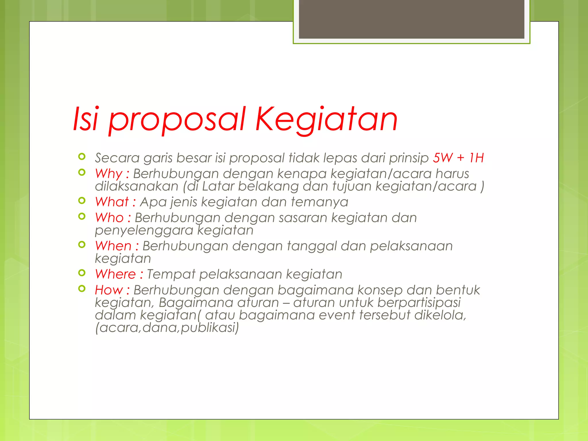 Menyusun proposal-kegiatan | PPT