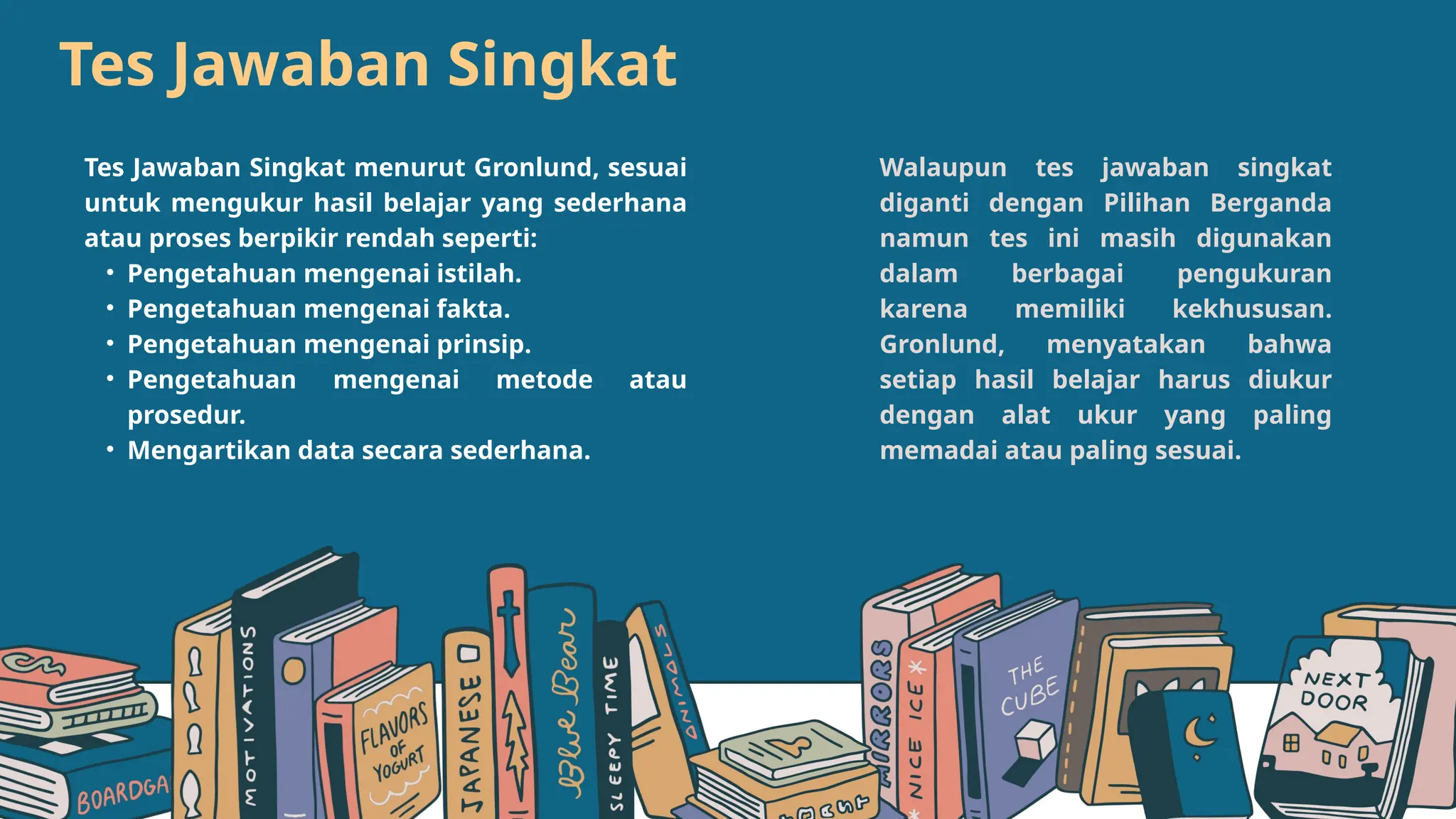 Menyusun alat penilaian hasil belajar (jenis-jenis tes dan validitas ...
