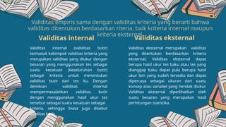 Menyusun alat penilaian hasil belajar (jenis-jenis tes dan validitas ...