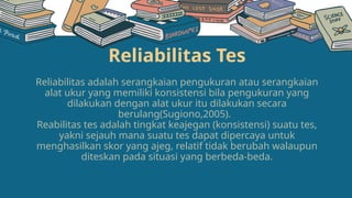Menyusun alat penilaian hasil belajar (jenis-jenis tes dan validitas ...