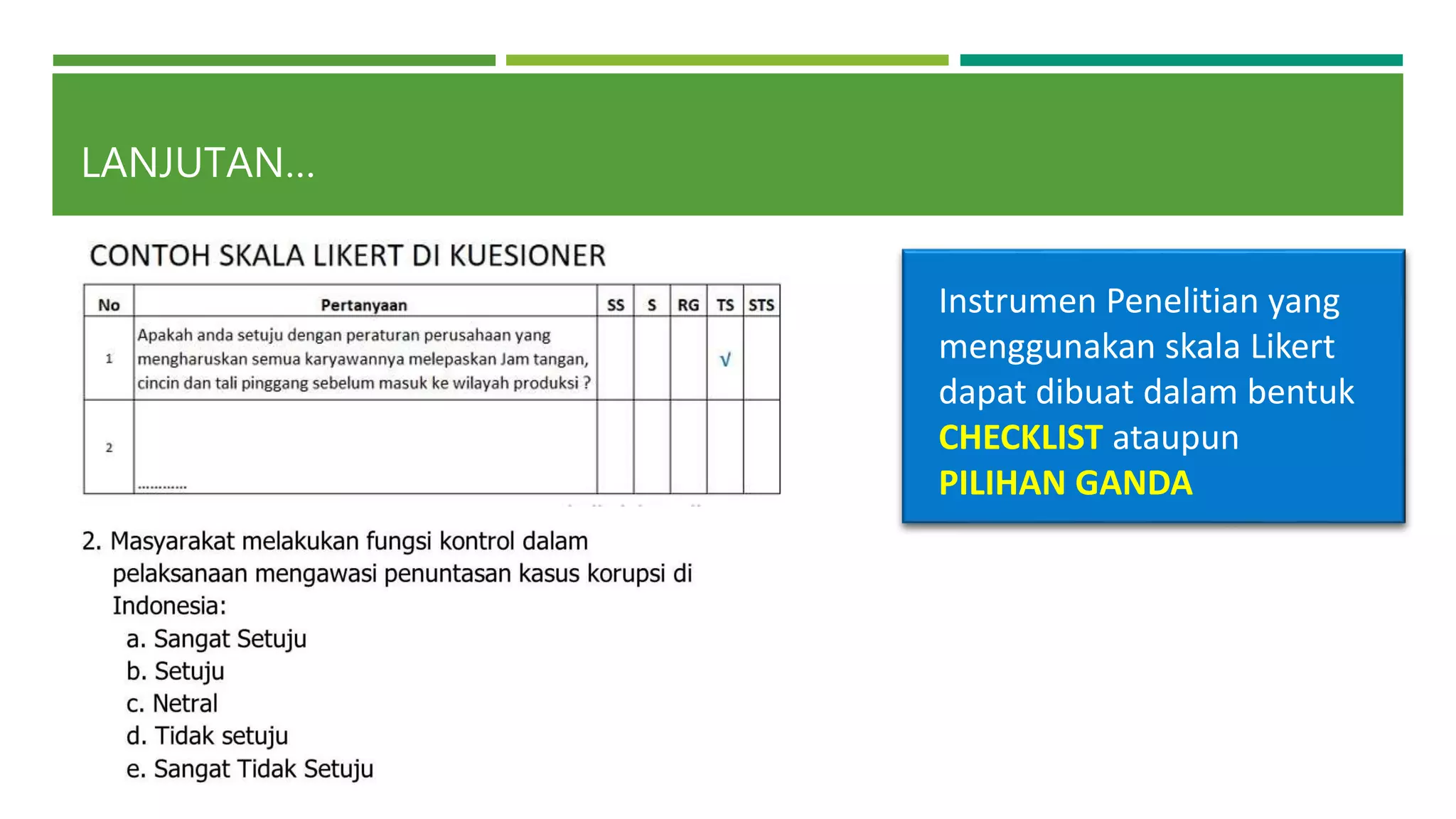 Menyusun Instrumen Penelitian Kuantitatif | PPTX