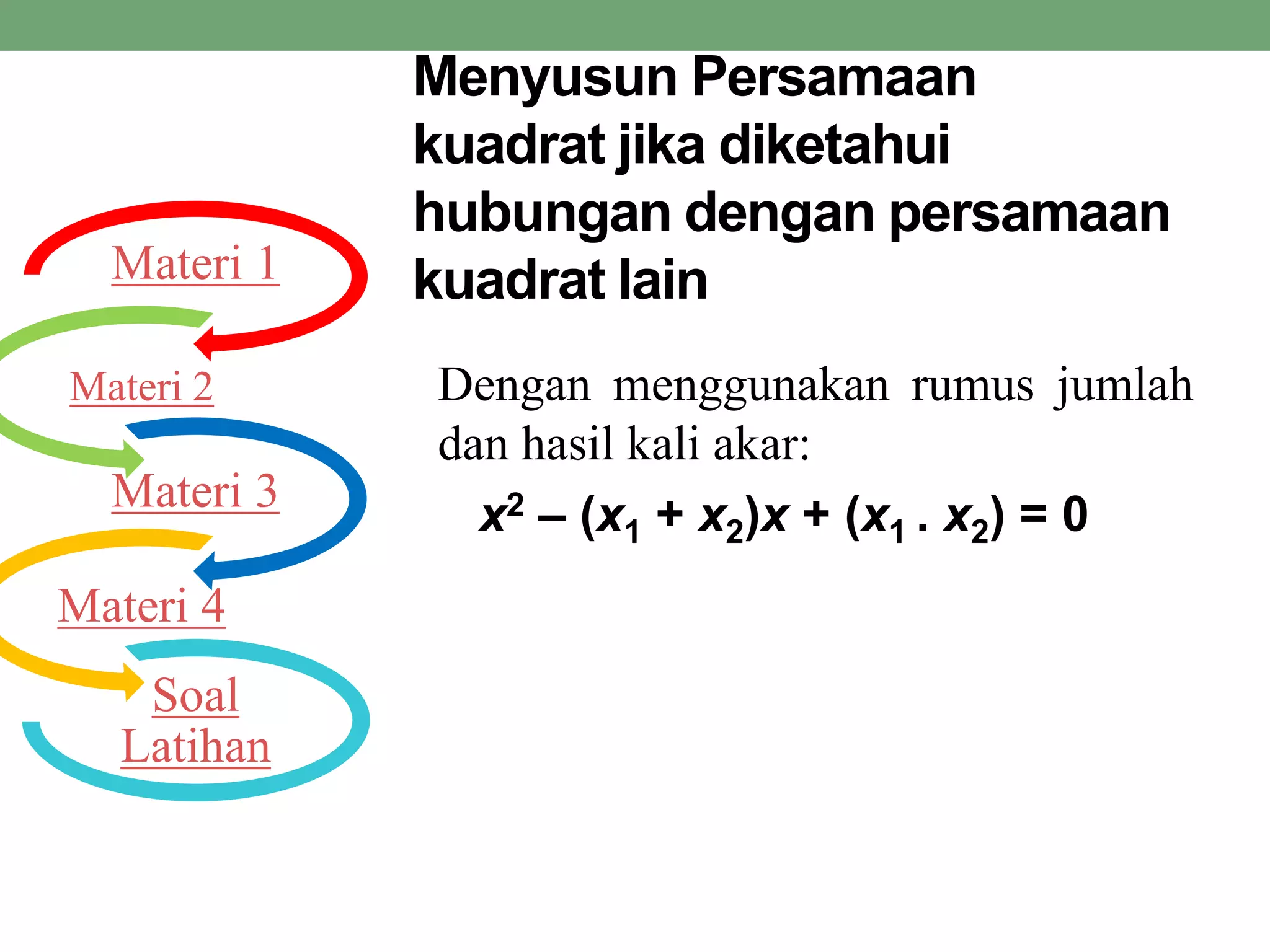 Menyusun persamaan kuadrat | PPTX