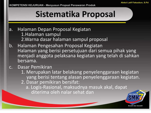 Menyusun Proposal Penwaran Produk | PPTX