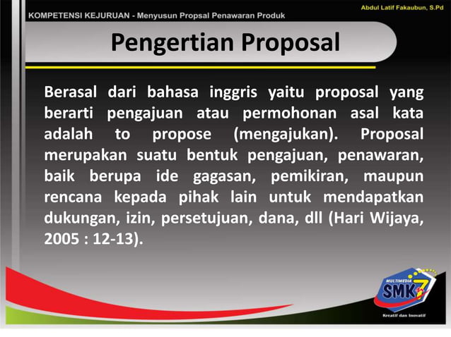 Menyusun Proposal Penwaran Produk | PPTX