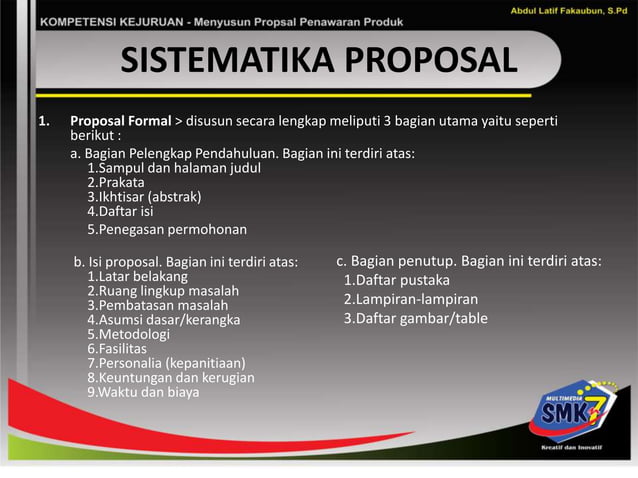 Menyusun Proposal Penwaran Produk | PPTX