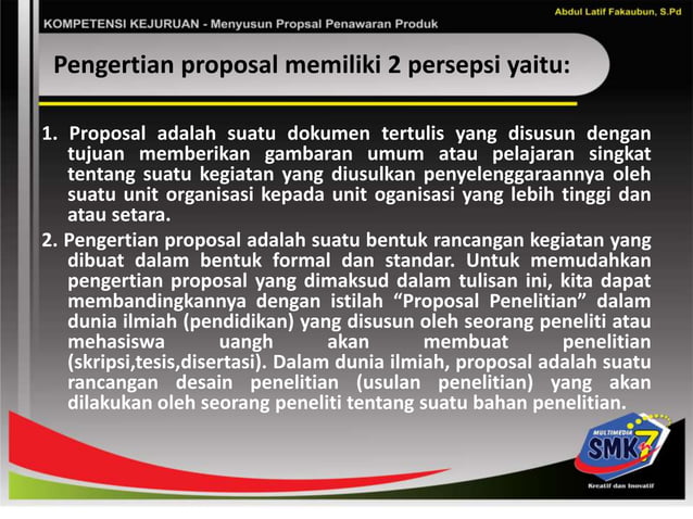 Menyusun Proposal Penwaran Produk | PPTX