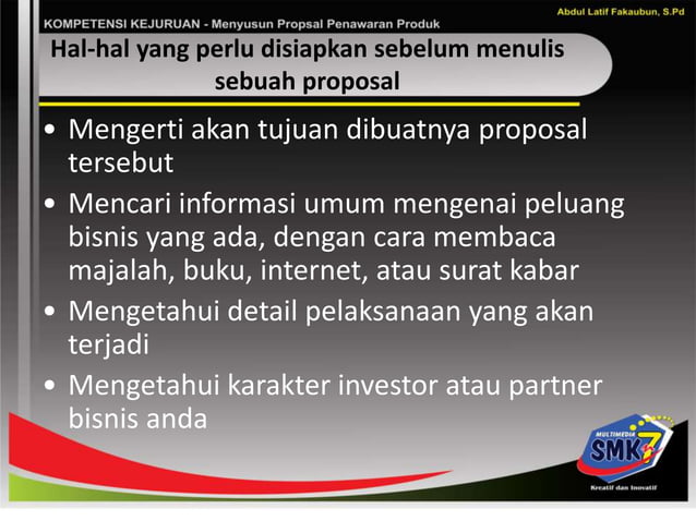 Menyusun Proposal Penwaran Produk | PPTX