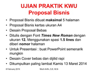Menyusun proposal usaha kwu | PPTX