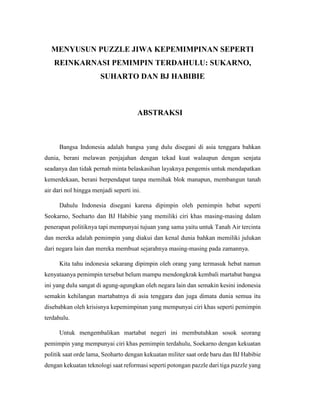 MENYUSUN PUZZLE KARAKTER PEMIMPIN DARI PEMIMPIN TERDAHULU | DOCX
