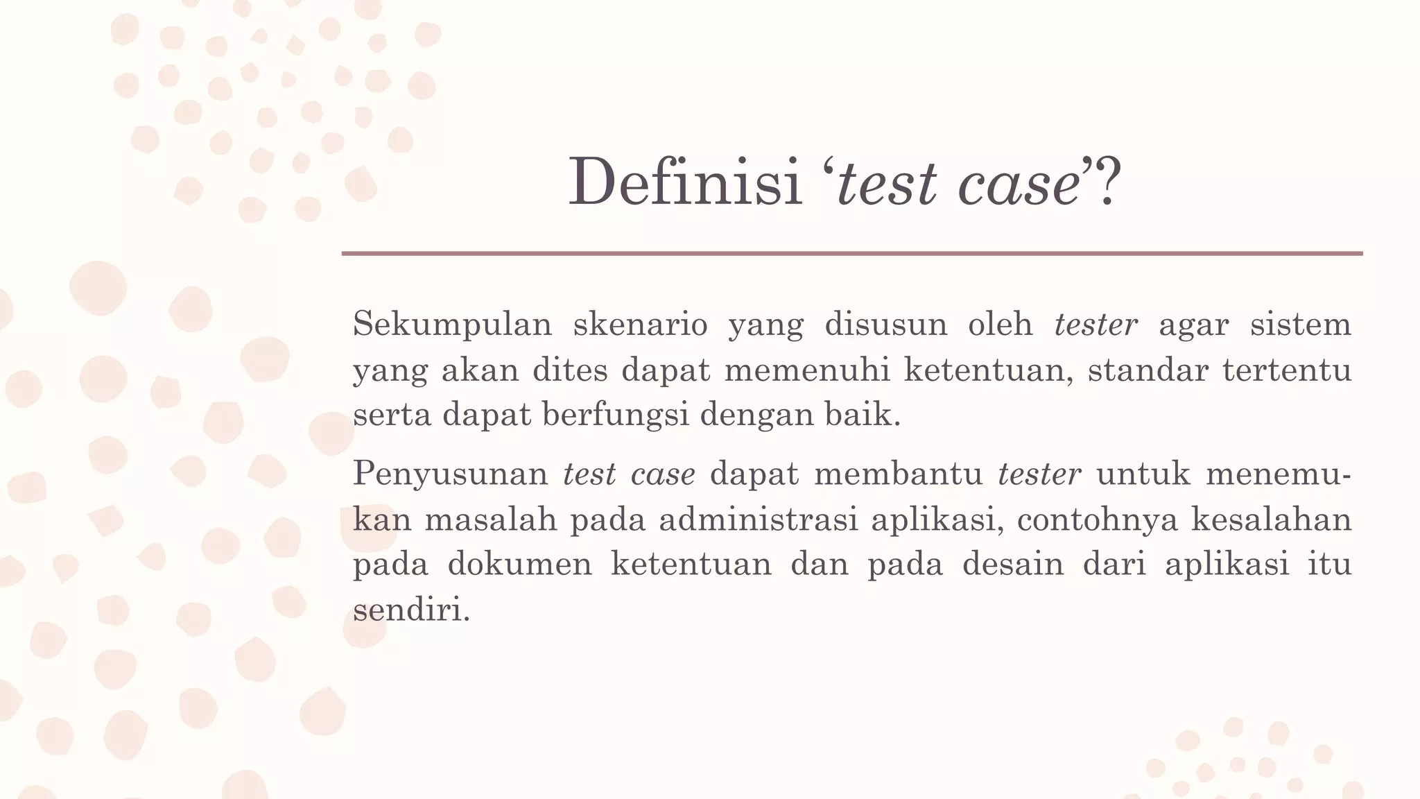 Meetup #2 Create a good test case | PDF