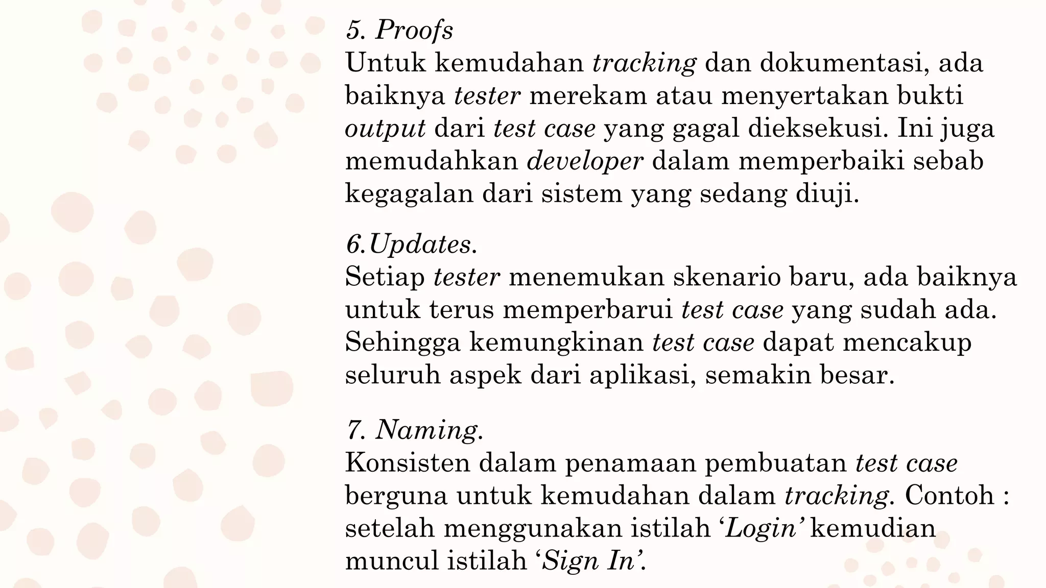 Meetup #2 Create a good test case | PDF