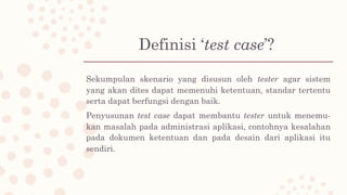 Meetup #2 Create a good test case | PDF