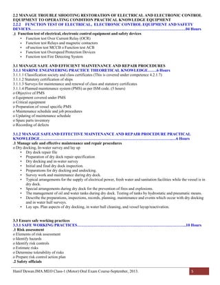 Department of Shipping, Bangladesh approved MEO Class- 1 (Unlimited ...