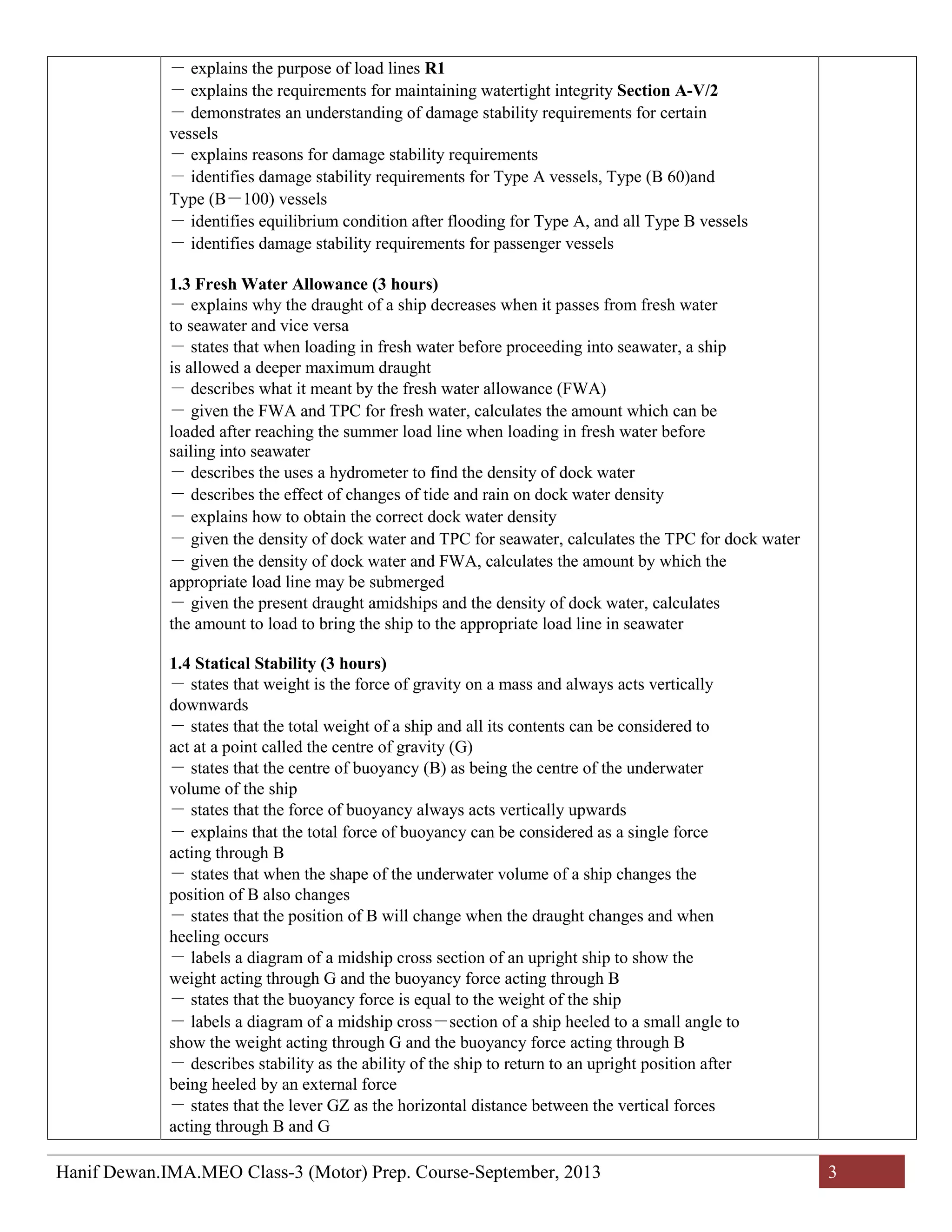 Department of Shipping, Bangladesh approved MEO Class-3 CoC Exam ...