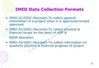 M&E of development projects and role of imed dr taibur | PDF