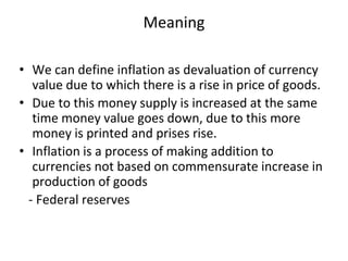 Inflation for Layman | PPTX