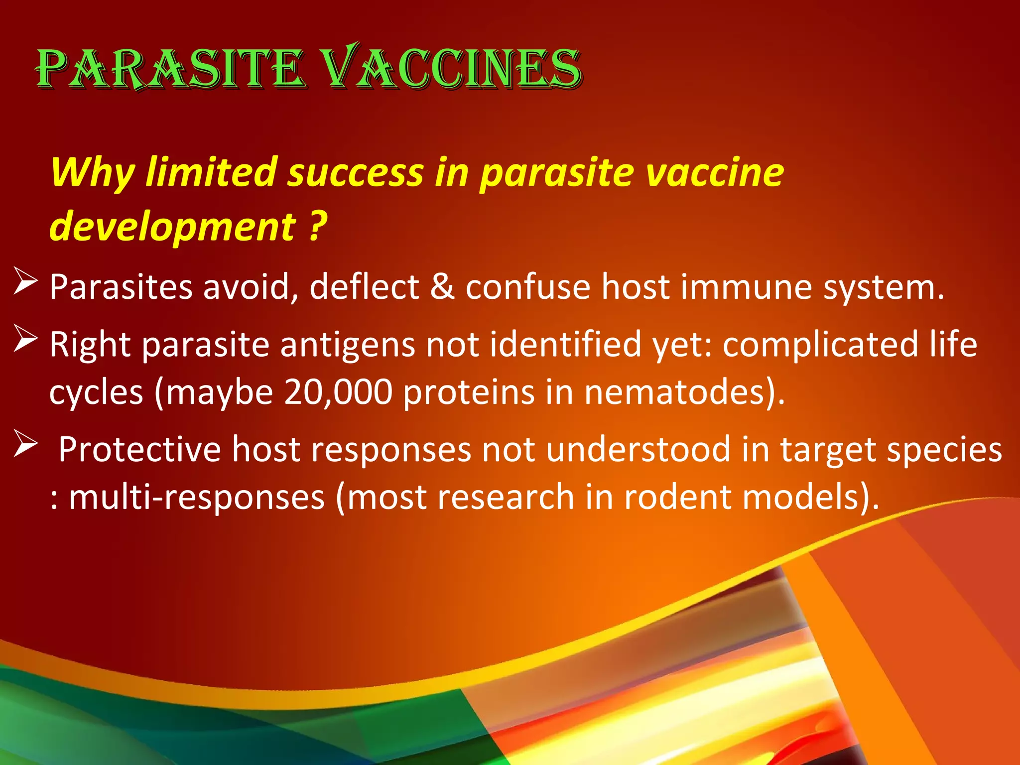 Parasite Vaccines in Trials and in Use | PPT