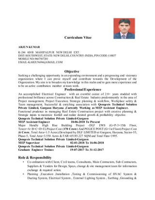 Mep Assistant Engineer Resume | PDF