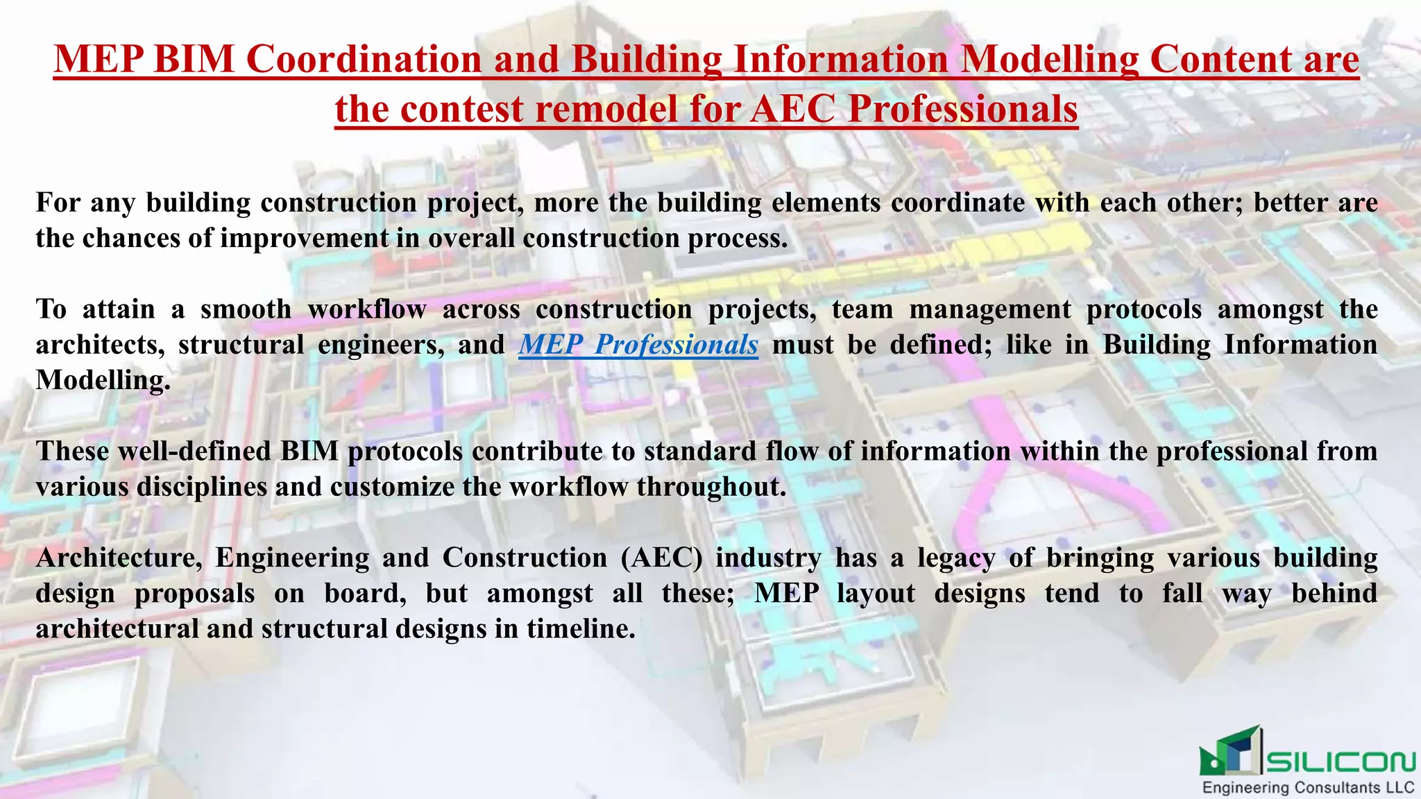 MEP Coordination Shop Drawing Service USA - MEPF, Mechanical ...