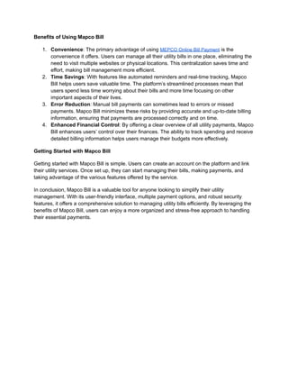 The Ultimate Guide to Mapco Bill Services | PDF