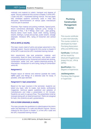 Mep courses academic programme brochure | PDF