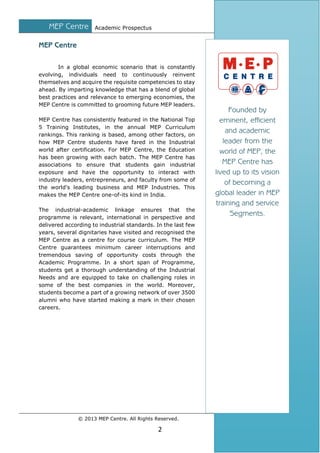 Mep courses academic programme brochure | PDF