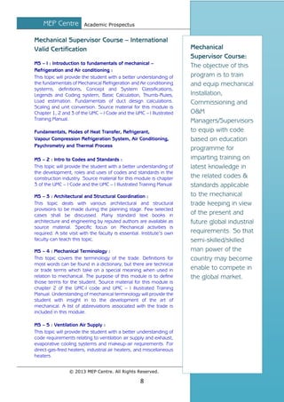 Mep courses academic programme brochure | PDF