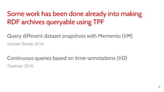 Versioned Triple Pattern Fragments | PPT