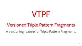 Versioned Triple Pattern Fragments | PPT