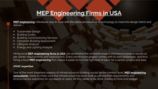 BIM Engineering US., L.L.C. | Best MEP Engineering in USA | PPT