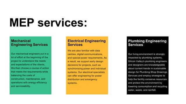 MEP Engineering Consultants.pptx | Civil Engineering Industry | Industries