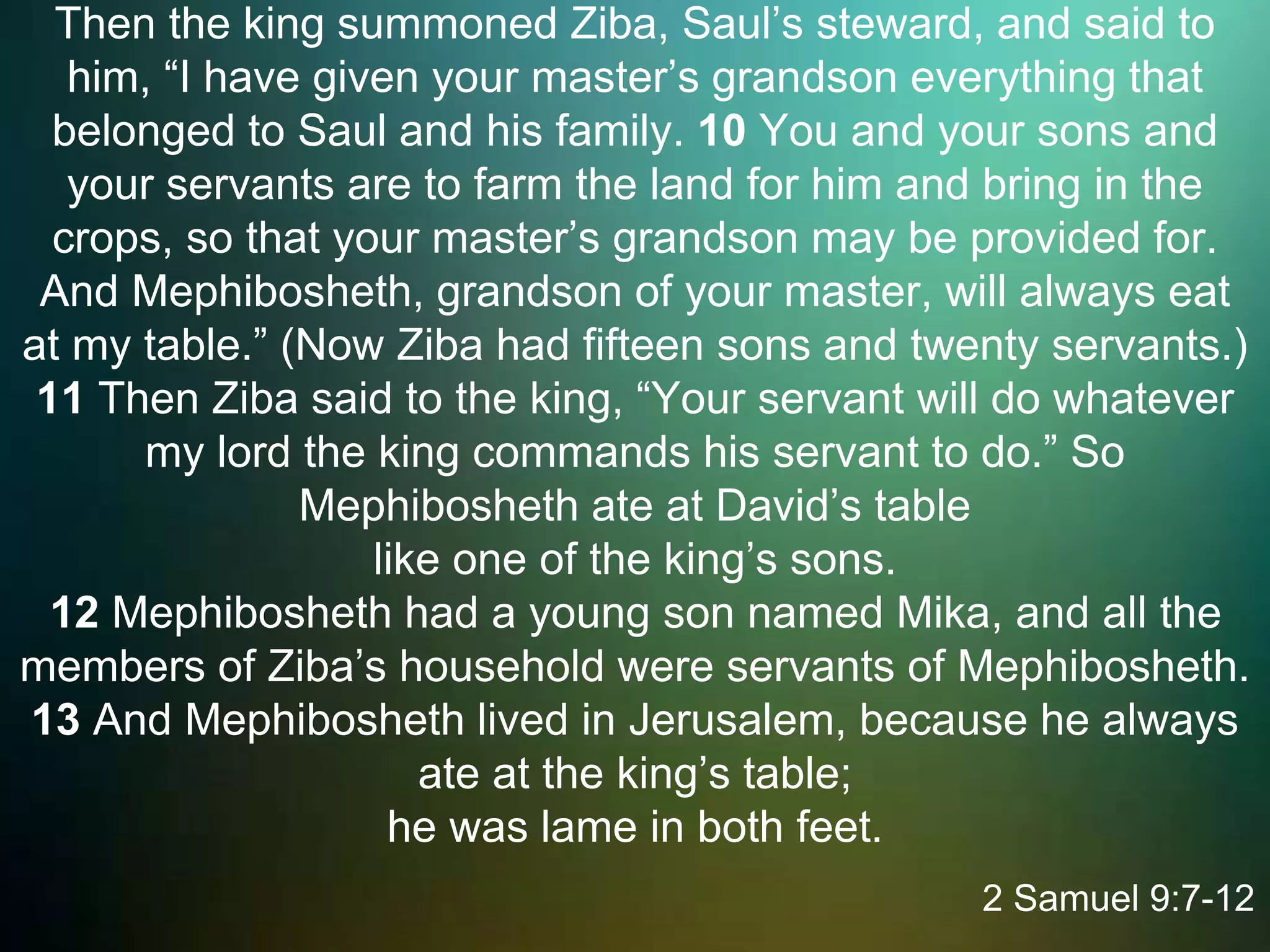 Mephibosheth | PPTX