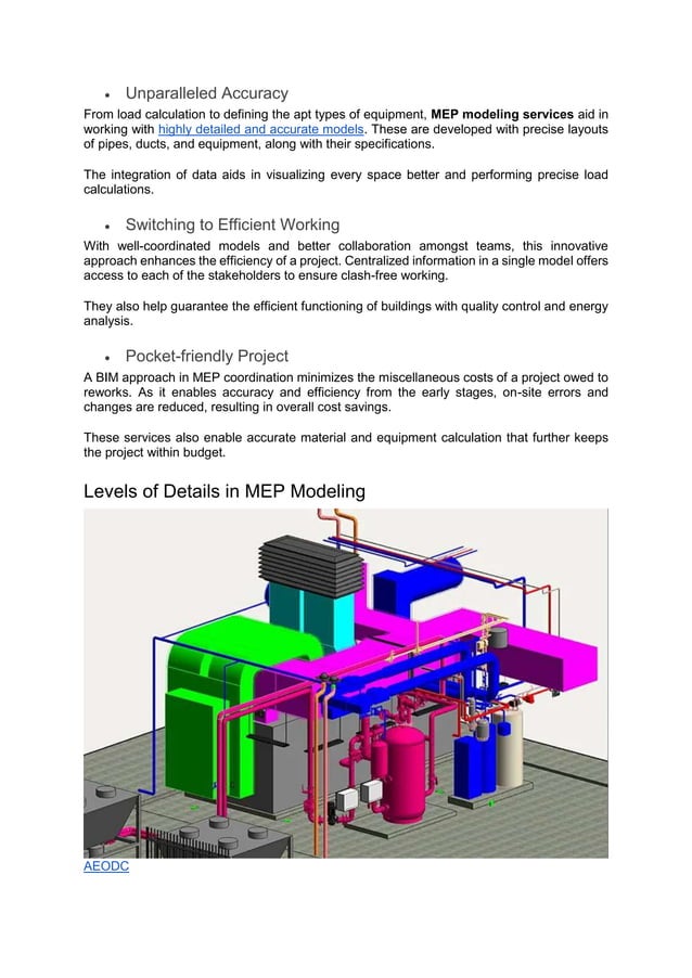 MEP Modeling Services New | DOCX | 3-D Graphics | Computer Software and ...