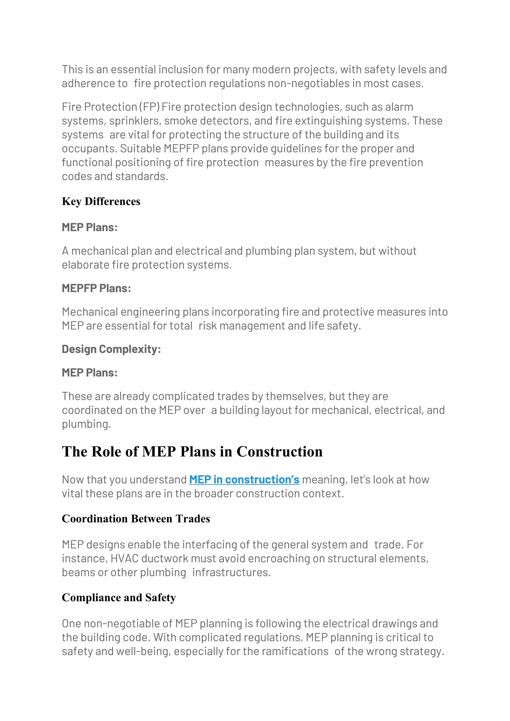 MEP Plans in Construction: Everything You Need To Know 2025 | PDF