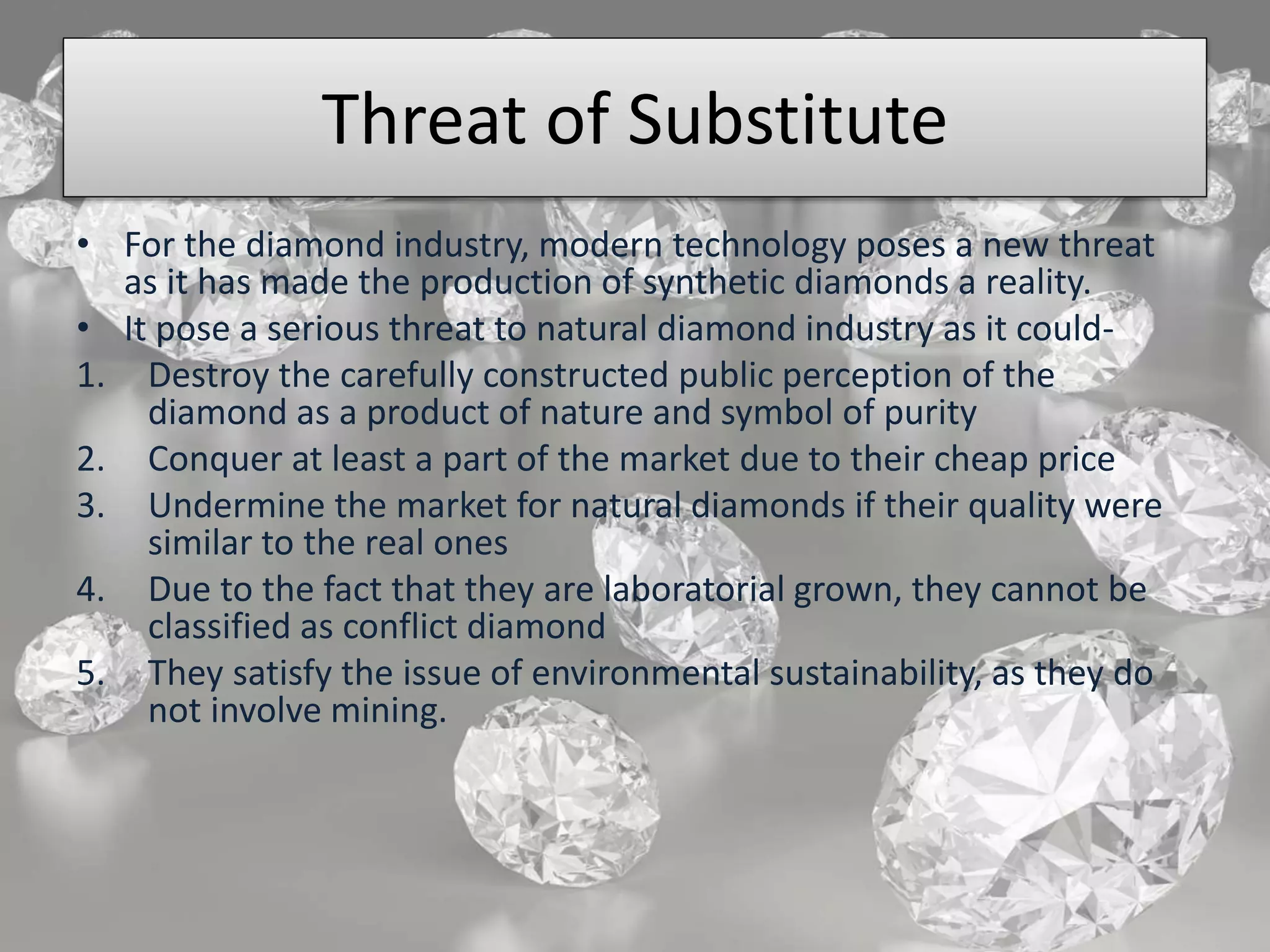 Porter's five forces Analysis of Diamond Industry | PPTX