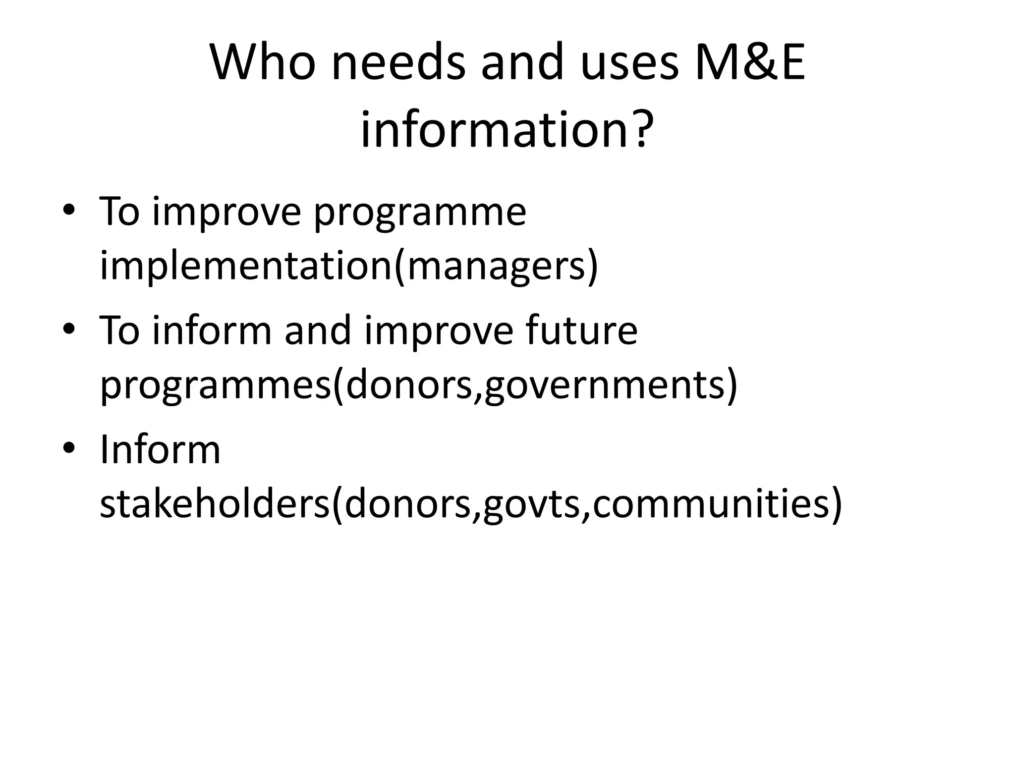 Monitoring And Evaluation Presentation Pptx