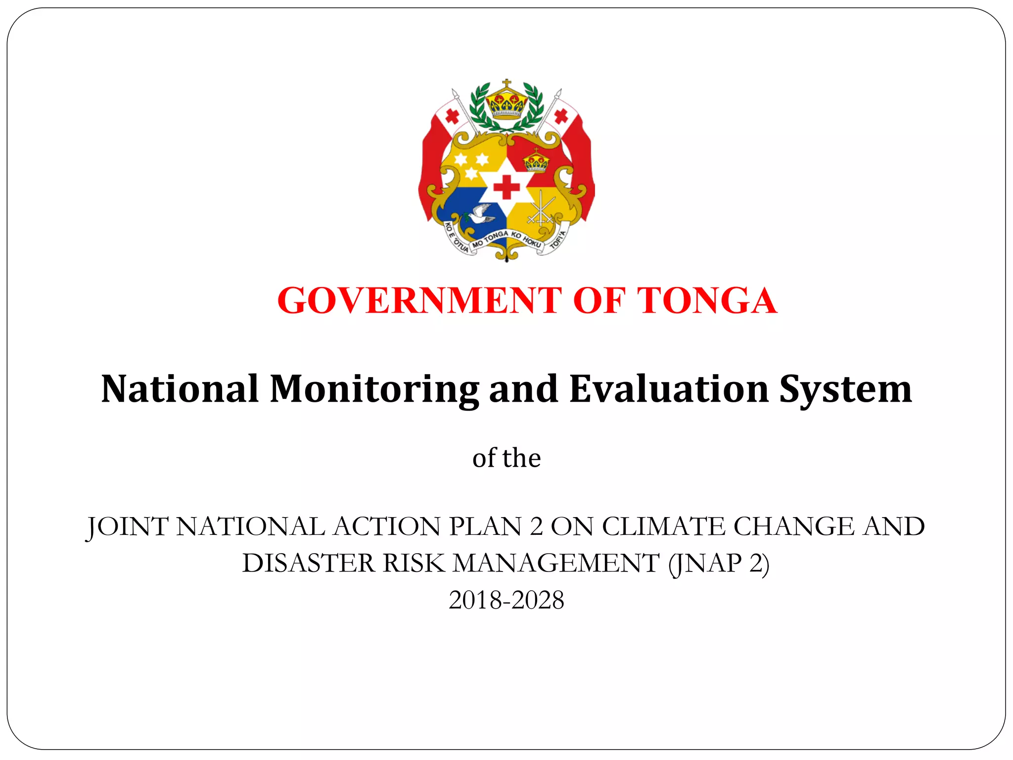 National Monitoring and Evaluation System of the Joint National Action ...