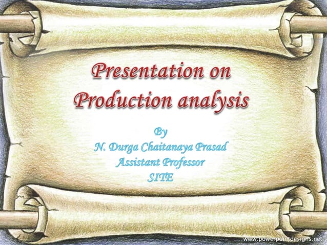 Managerial Economics Production Analysis ppt by NDP | PPTX | Business ...