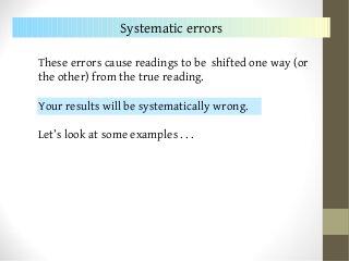 Errors and Error Measurements | PPT