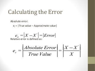 Errors and Error Measurements | PPT