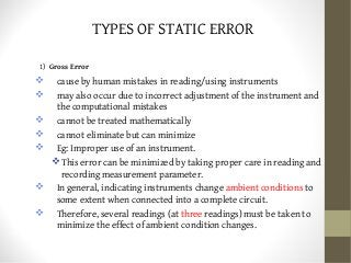 Errors and Error Measurements | PPT