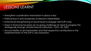 M&E PROGRESS REPORT: KIRIBATI JOINT IMPLEMENTATION PLAN (CC &DRM) | PPT