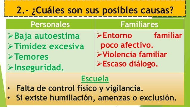 Causas Del Bullying