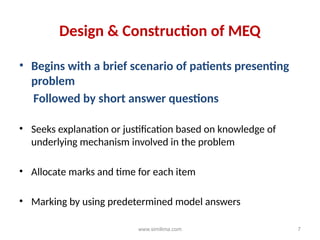 modified essay questions presentation for medical students | PPTX