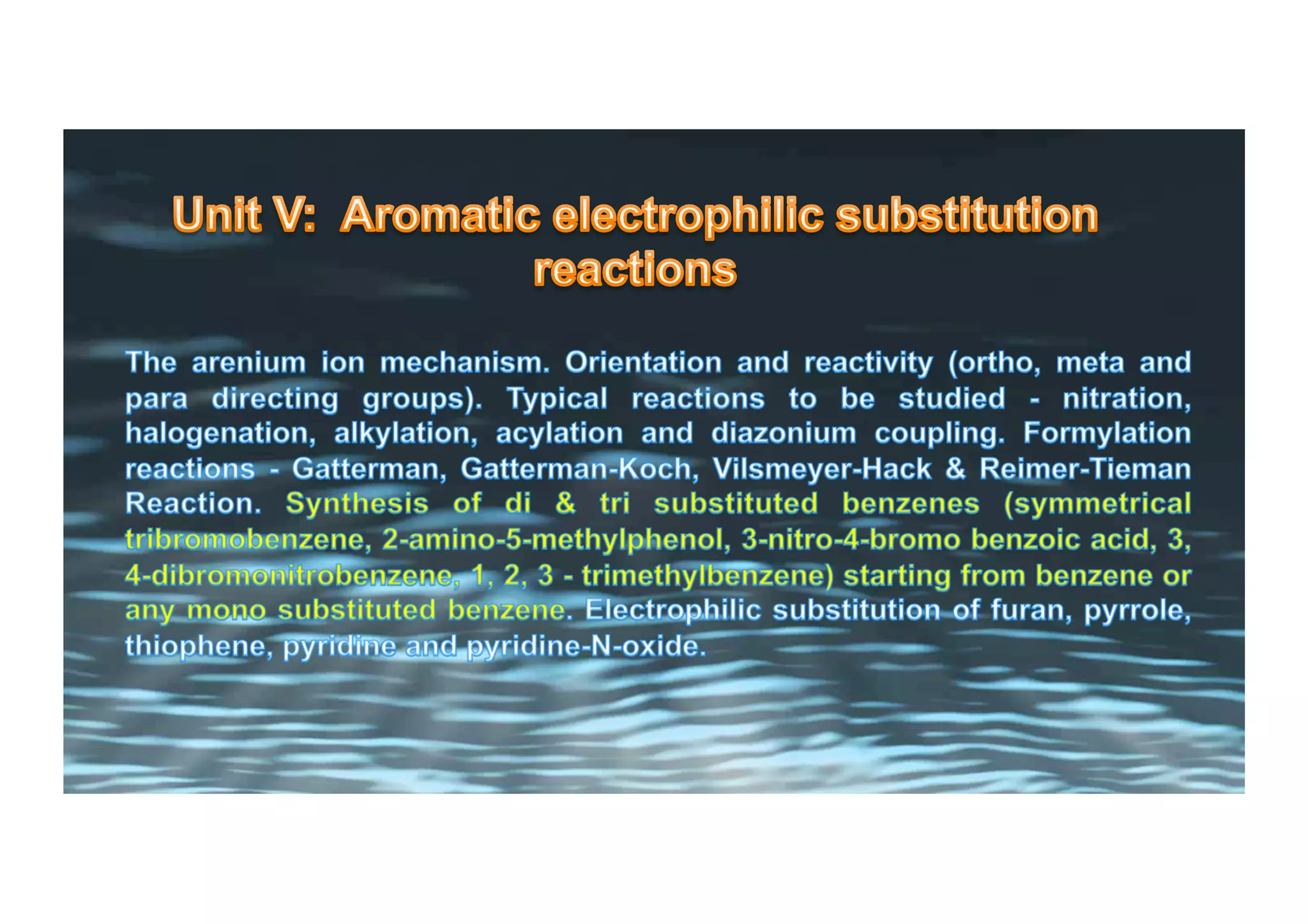 Aromatic electrophilic substitution | PDF