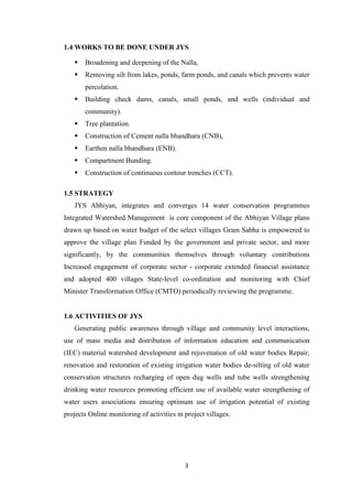 Project of JYS (Jalyukt Shivar Abhiyan) | PDF
